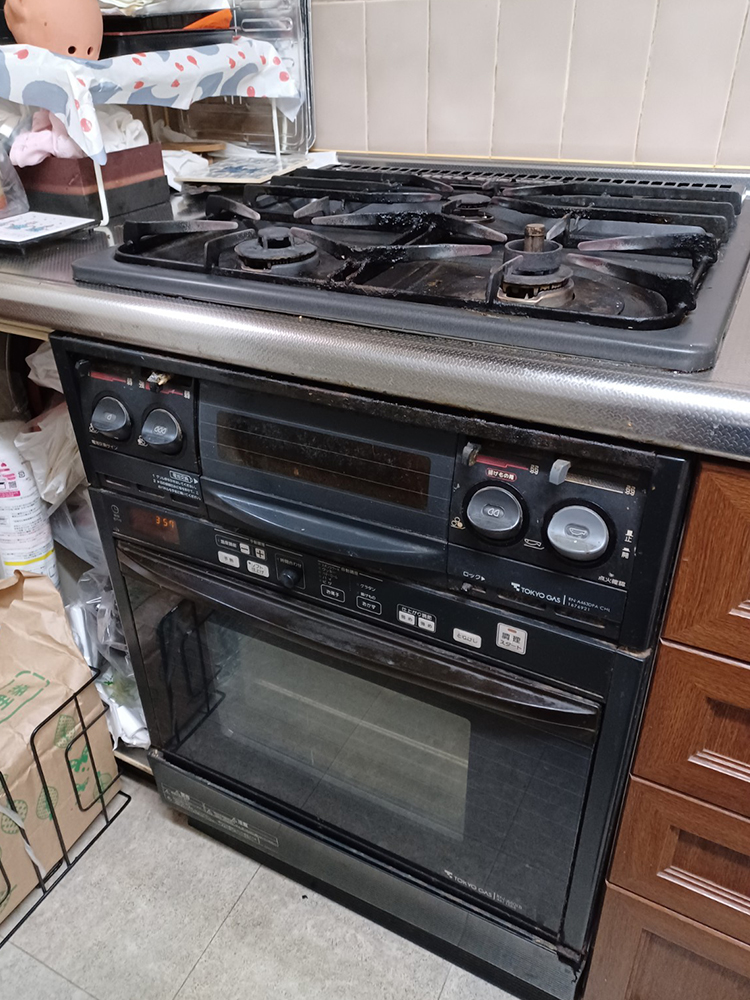 オーブンをリンナイのRSR-S15C-Bに交換 ガスオーブン機能のみのシンプルなコンベックで使いやすく